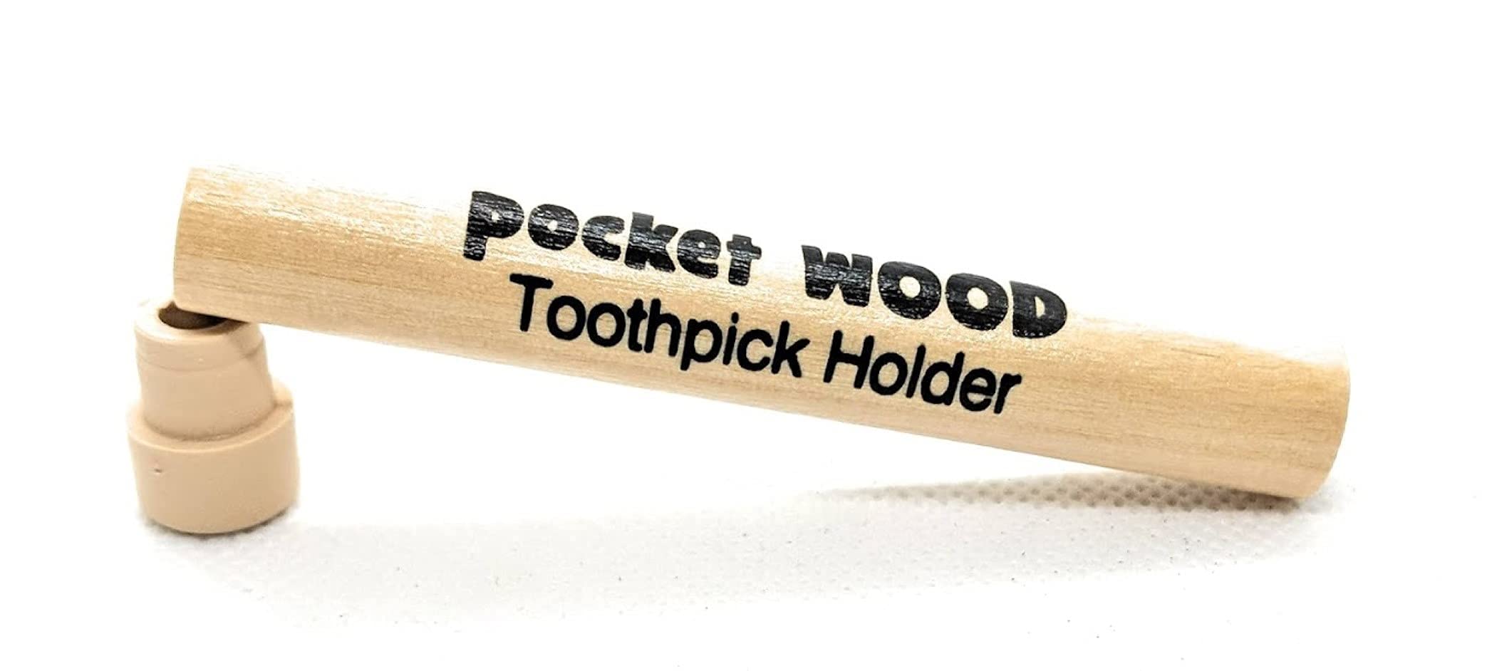 Gigi Jen's Gifts Wooden Pocket Travel Toothpick Holder - Pocket Wood - 1 Holder and 3 Individually Wrapped Toothpicks Included