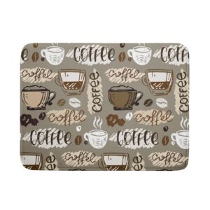 coffee dish drying mat for kitchen counter decor eat signs 18x24 inch absorbent reversible microfiber dish drying pad dish cafe drainer rack mats for coffee bar