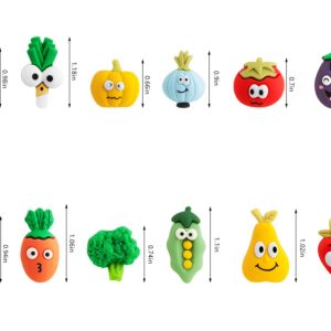 Geecandper 12 Resin Refrigerator, Mini Cute Fruit and Vegetable Refrigerator Decoration, Refrigerator Kitchen Decoration