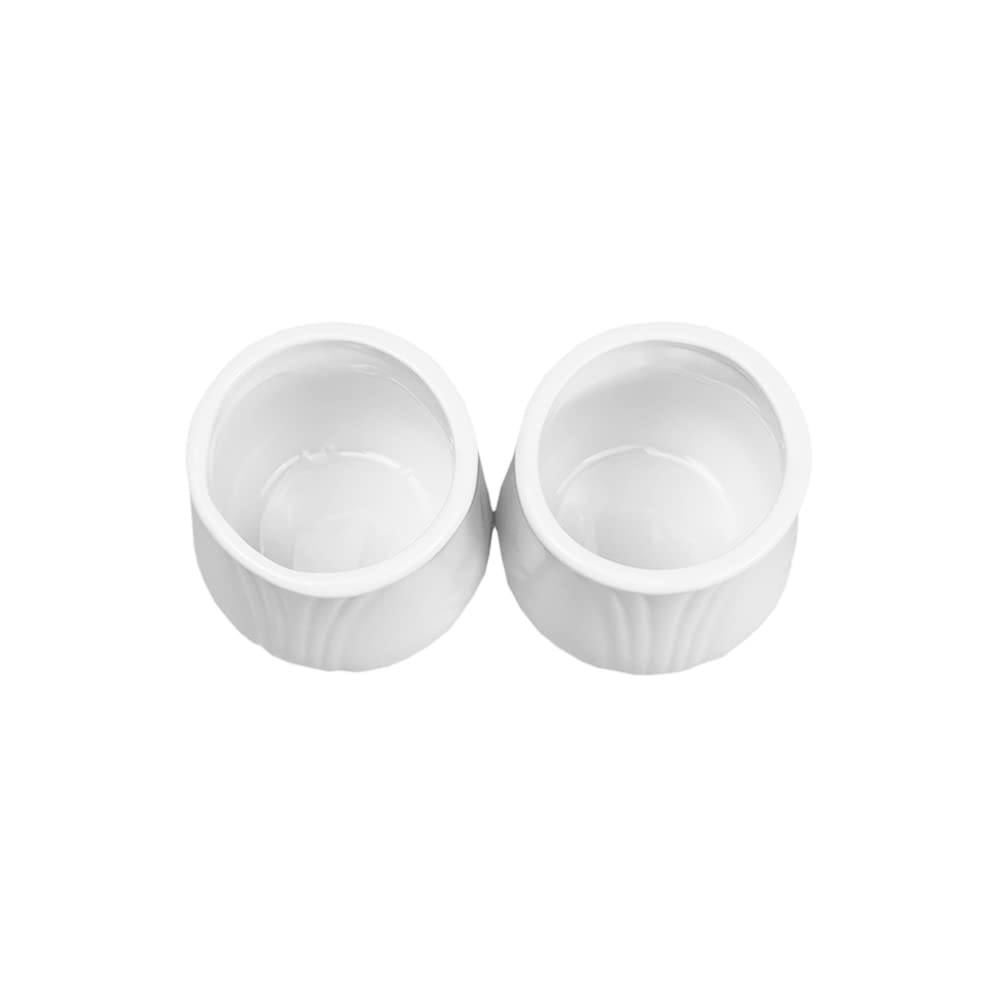 Sizikato 2pcs Simple Pure White Flower Shape Ceramic Toothpick Holder.