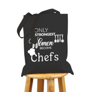 VAMSII Chef Tote Bag Women Chef Gifts Chef Shoulder Bag New Chef Gifts Culinary Gifts for Chefs Culinary Student Gifts (women Chefs tote)