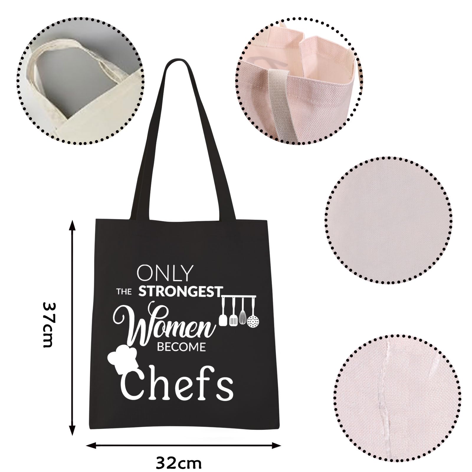 VAMSII Chef Tote Bag Women Chef Gifts Chef Shoulder Bag New Chef Gifts Culinary Gifts for Chefs Culinary Student Gifts (women Chefs tote)