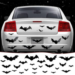 28 pieces halloween bats spider car magnet sticker reflective bats shape magnet decal car magnet decor black spider magnet fridge stickers for halloween party home car garage door decor (bat)