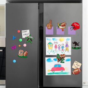 12 Pieces Football Refrigerator Magnets Stickers Football Magnetic Stickers Football Car Magnets Bumper Sticker Football Party Decorations for Kitchen Locker Office Fridge Magnet Cover (Classic Style)