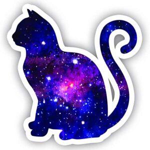 Cat Sitting Galaxy Magnet Magnets Car Refrigerator Metal Sign Magnetic Vinyl 5"