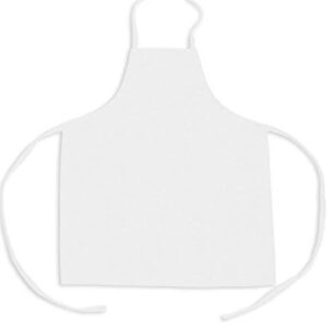 KNG Kids Cooking Apron for Girls and Boys – Small, White