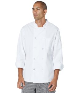 red kap ten pearl button chef coatwhite md