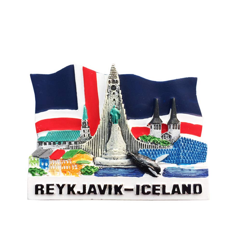 3D Reykjavik Iceland Fridge Magnet Souvenir Gift Magnetic Sticker Collection