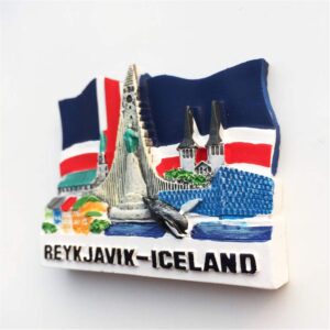 3D Reykjavik Iceland Fridge Magnet Souvenir Gift Magnetic Sticker Collection