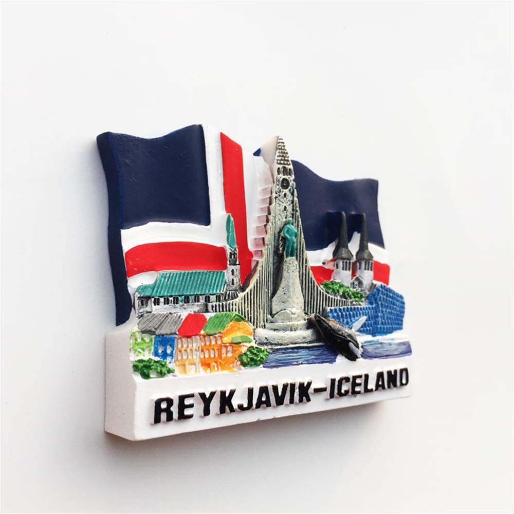 3D Reykjavik Iceland Fridge Magnet Souvenir Gift Magnetic Sticker Collection