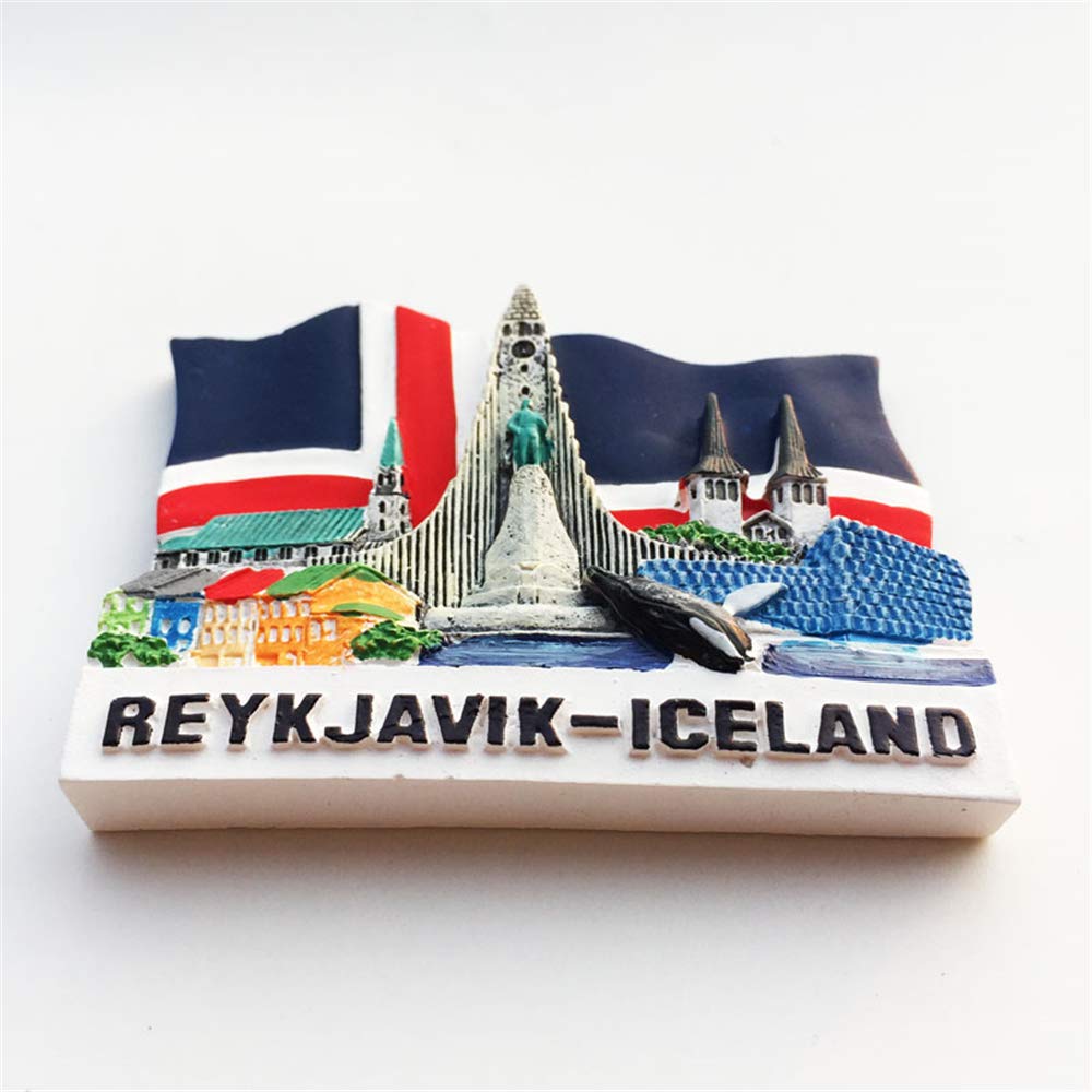 3D Reykjavik Iceland Fridge Magnet Souvenir Gift Magnetic Sticker Collection