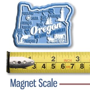 Oregon Premium State Magnet by Classic Magnets, 2.5" x 1.9", Collectible Souvenirs Made in The USA