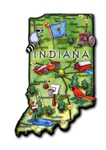 indiana artwood state magnet collectible souvenir by classic magnets