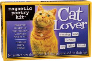 magnetic poetry - cat lover kit - words for refrigerator - write poems and letters on the fridge - made in the usa