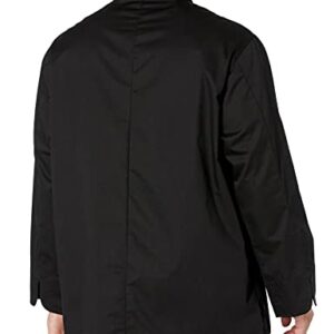 Chef Code Men's 8 Pearl Button Chef Coat, Black, M