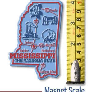 Mississippi Giant State Magnet by Classic Magnets, 2.7" x 4", Collectible Souvenirs Made in The USA