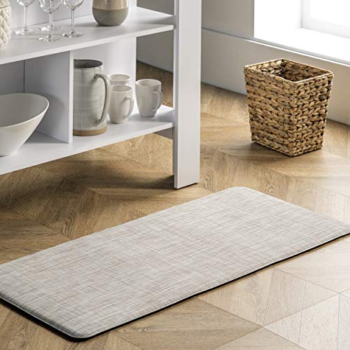 nuLOOM Casual Anti Fatigue Kitchen or Laundry Room Comfort Mat, 2x4, Off-white