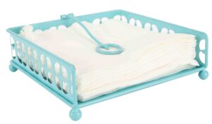 home basics trinity flat, turquoise napkin holder