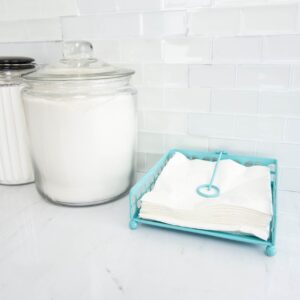 Home Basics Trinity Flat, Turquoise Napkin Holder