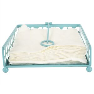 Home Basics Trinity Flat, Turquoise Napkin Holder