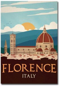 florence italy vintage travel art refrigerator magnet size 2.5" x 3.5"