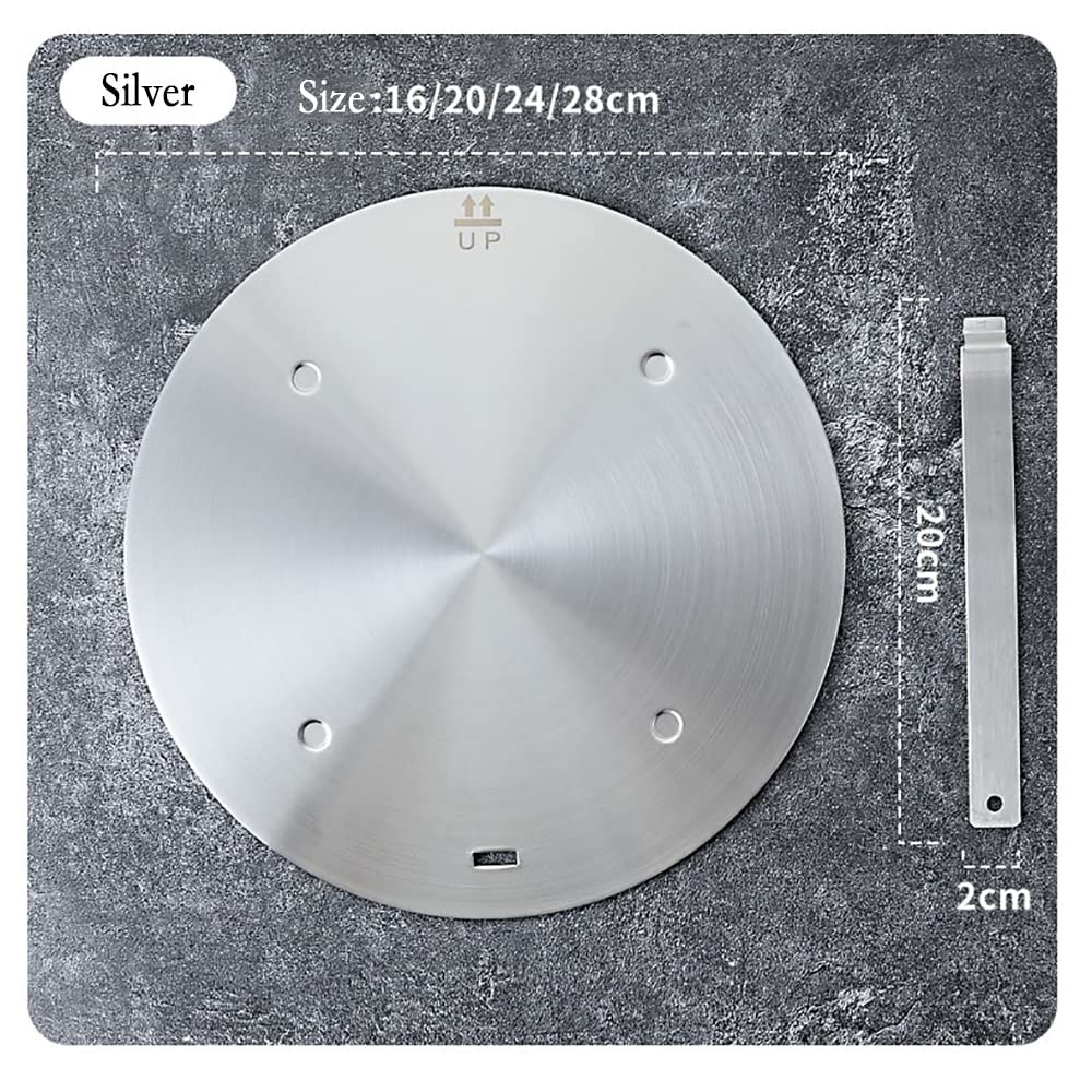 Heat Diffuser Plate for Gas Electronic Stove, Softifund Cooking Induction Adapter Simmer Plate with Remove Handle for Milk Coffee Cookware 7.9inch, Defrosting Tray for Frozen Meat