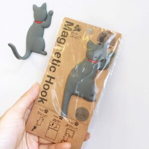 6 Pack Cat Refrigerator Magnet Cute Fridge Magnets Hanging Hook 2 in 1 for Whiteboard Kitchen Office Photo Memo Room Decoration