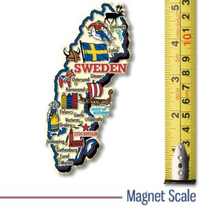 Sweden Jumbo Country Map Magnet by Classic Magnets, Collectible Souvenirs Made in The USA