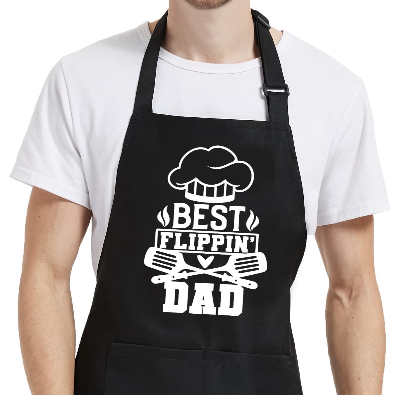 Grilling Aprons for Men, BBQ Apron for Men with Pockets, Best Dad ever Gifts for Father Husband Thanksgiving Christmas Birthday…