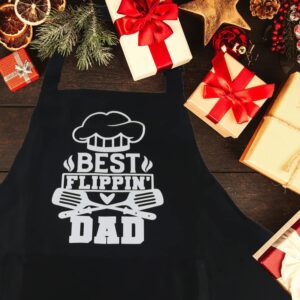 Grilling Aprons for Men, BBQ Apron for Men with Pockets, Best Dad ever Gifts for Father Husband Thanksgiving Christmas Birthday…