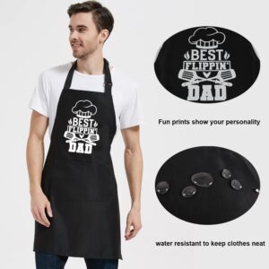 Grilling Aprons for Men, BBQ Apron for Men with Pockets, Best Dad ever Gifts for Father Husband Thanksgiving Christmas Birthday…