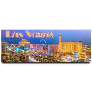 las vegas strip panoramic fridge magnet nevada travel souvenir