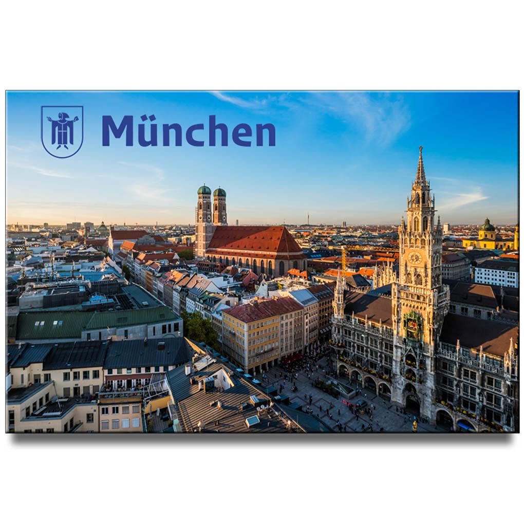 Munich Fridge Magnet Germany Travel Souvenir Bavaria Marienplatz Mary's Square