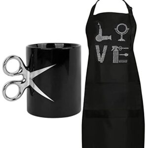 Hair Stylist Gifts for Women,Gifts for Hairstylist Women,Hairdresser Mugs Gifts for Women,Hair Stylist Cups for Women,Hairdresser Aprons for Women,Hair Stylist Apron for Women,Hairstylist Coffee Mug