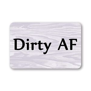 Hella Clean and Dirty Af Magnet Dishwasher Magnet Oxepleus Double Sided Dirty Clean Sign for Dishwasher (3D Wood)