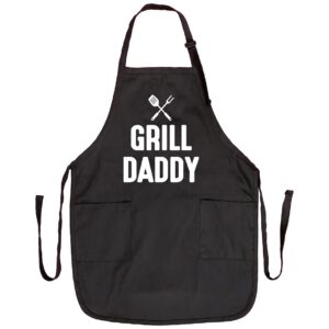 FamilyTeePrints Grill Daddy - Grill Apron - Funny Apron - Funny Grill Apron