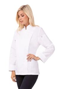 chef works women's lansing chef coat, white, large