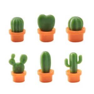 xybhrc fridge magnet, 6pcs cactus fridge magnets mini plant refrigerator artificial plants potted stickers cute for magnet boards fridge home office decor