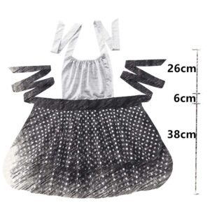 Hyzrz Cute Retro Apron Vintage Maid Polka Dot Kitchen Cooking Aprons for Women Ladies Girls (Pink)