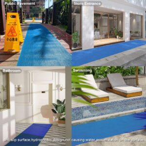 uyoyous Non-Slip Drainage Mat 35.4 x 82.6 inch Commercial Anti Fatigue PVC Floor Mat Wet Area Door Mat Bath Shower Floor Mat Versatile Restaurant Kitchen Heavy Duty Rugs for Indoor Outdoor Bathroom