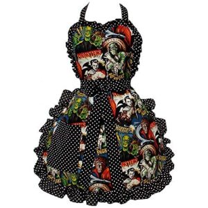 hemet hollywood monsters horror movie apron by hemet