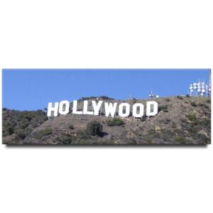 hollywood sign panoramic fridge magnet los angeles travel souvenir