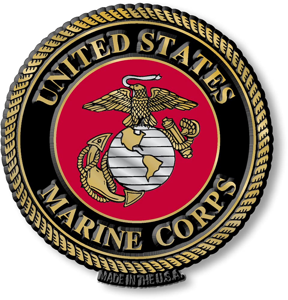 U.S. Marine Corps Magnet Set by Classic Magnets, 4-Piece Set, Collectible Souvenirs Made in The USA