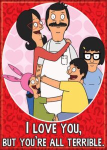 ata-boy bob's burgers 'i love you' magnet magnet - 2.5" x 3.5" magnet for refrigerators, whiteboards & locker decorations…