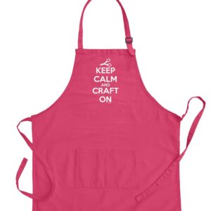 Keep Calm and Craft On Funny Apron for Crafting Crafter Scrapbooking Quilting Sewing Two Pocket Apron for Crafting Scrapbooker Apron Heliconia