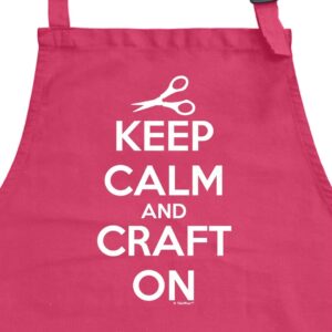 Keep Calm and Craft On Funny Apron for Crafting Crafter Scrapbooking Quilting Sewing Two Pocket Apron for Crafting Scrapbooker Apron Heliconia