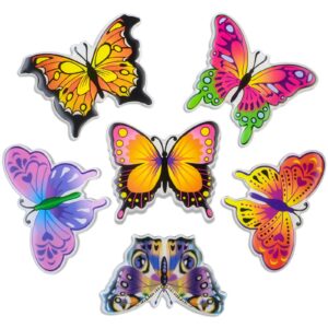 morcart butterfly magnets for fridge, cute animal magnets for refrigerator kitchen office classroom lockers teacher students whiteboards 6pcs