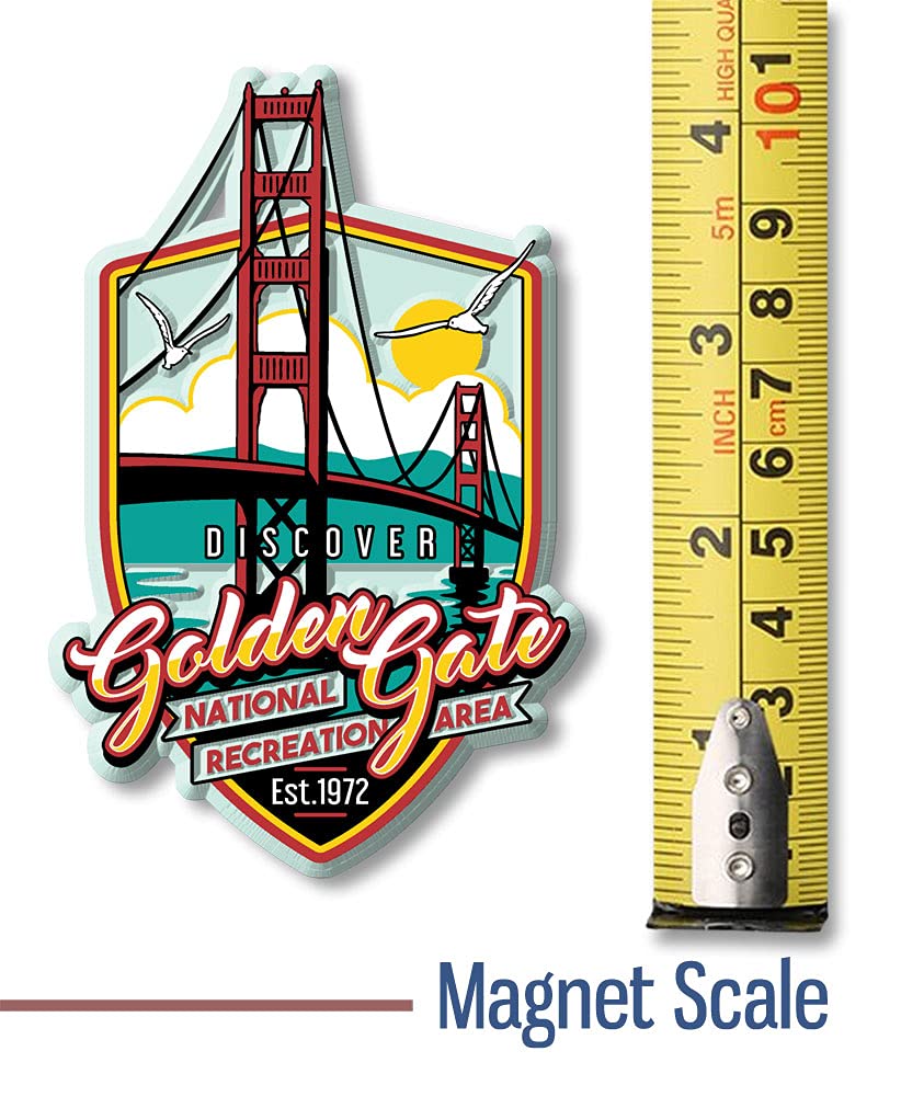 Golden Gate NRA Magnet by Classic Magnets, 2.6" x 4", Collectible Souvenirs Made in The USA