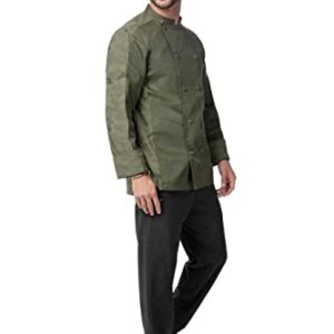 Chef Works Men's Mojave Chef Coat, Olive, Medium