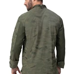 Chef Works Men's Mojave Chef Coat, Olive, Medium